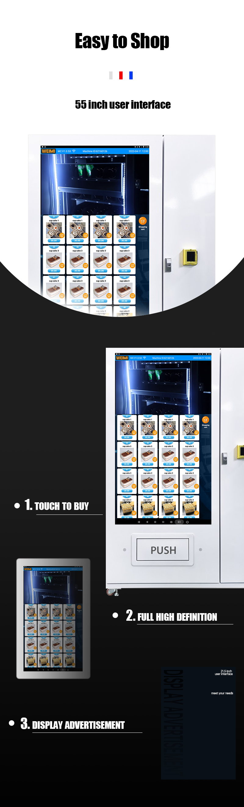 gym vending machine energy drink vending machine for sale