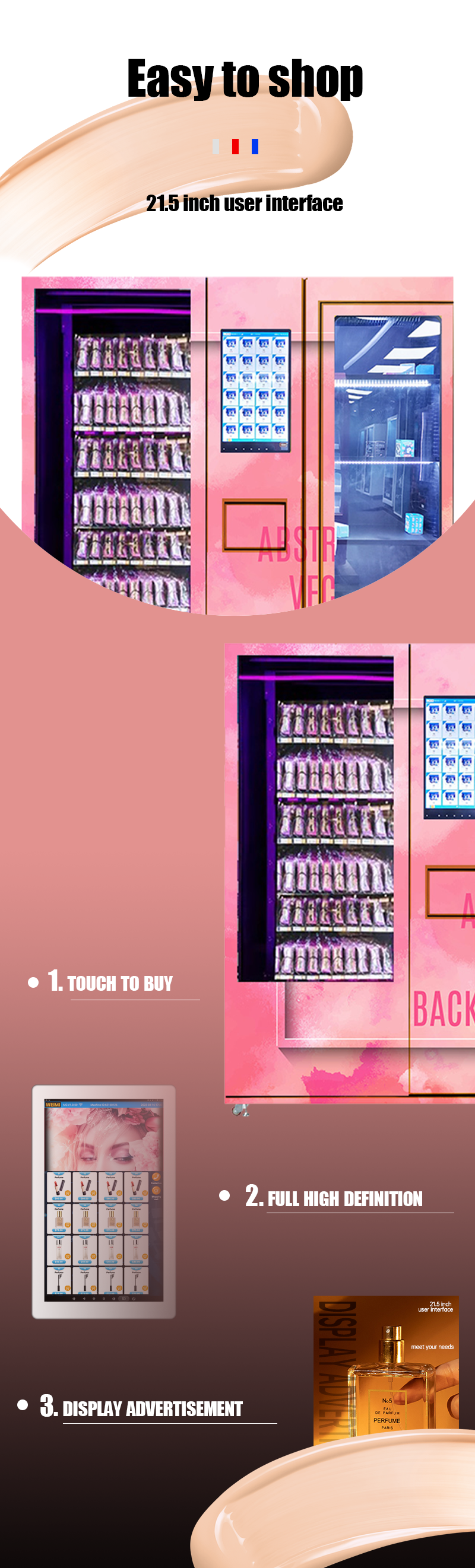 cosmetic vending machine for sale for beauty products