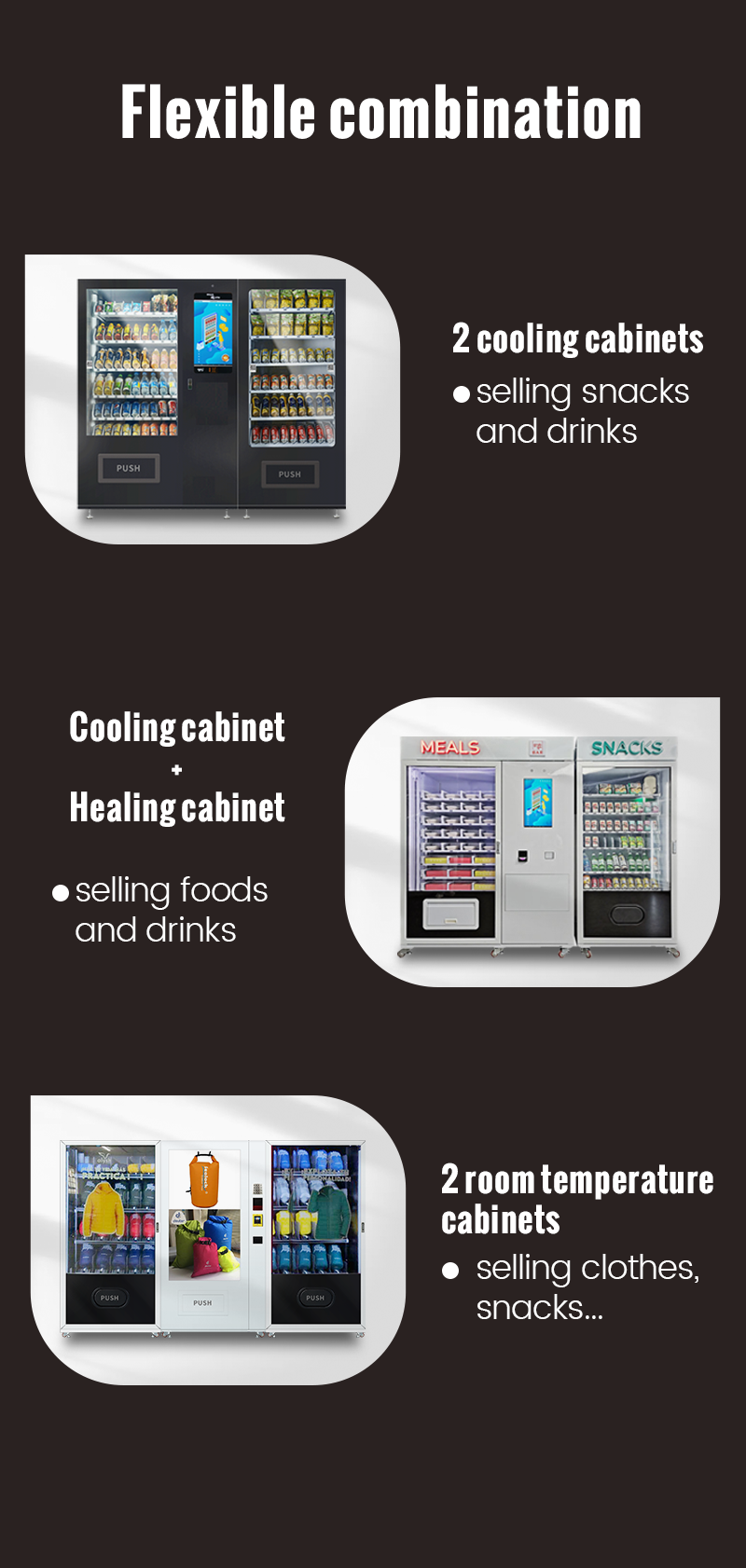 meal vending machine with microwave in the office fatory