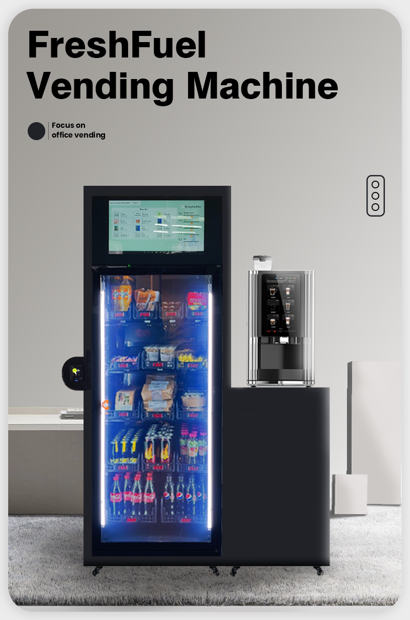 snack drink smart fridge coffee vending machine for office
