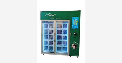 24 hours self service fresh flower vending machine store