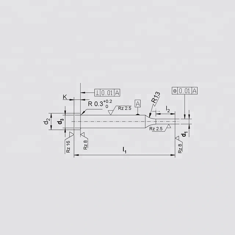 DIN ISO 8020 Punch with cylindrical head Tungsten Carbide punch with ...