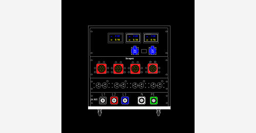 4×20A Edison Plugs & 4×19Pin Socapex Power Distro-BLUE SEA