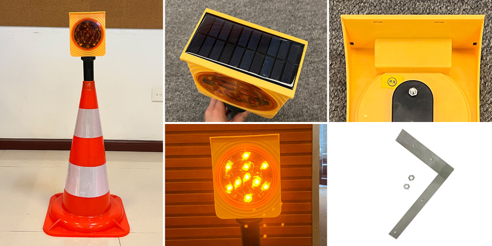 Solar Road Traffic Safety Warning Light