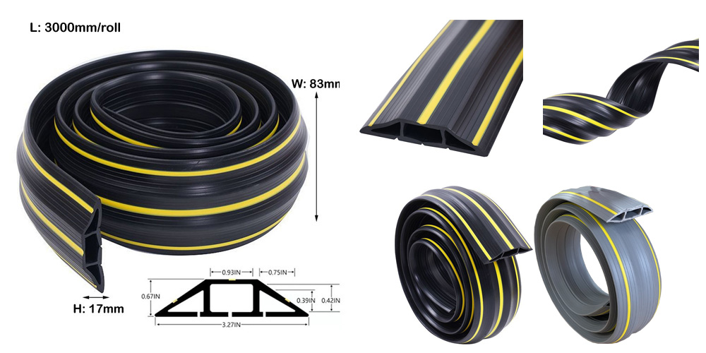 Factory Price 3meter Roll Black 3 Channels Power Indoor Wire Cable ...