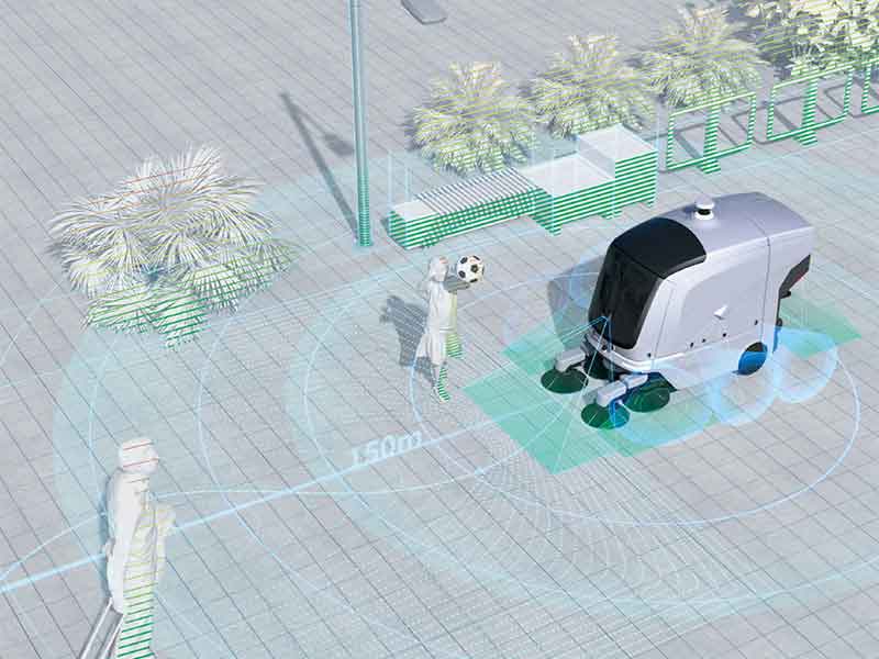 Fully autonomous electric street sweeper , Autonomous industrial vacuum ...