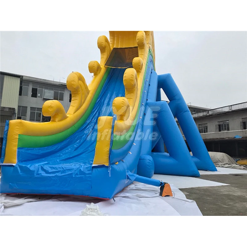 Commercial Yellow And Blue Inflatable Stair Slide Summer Pool Slide ...