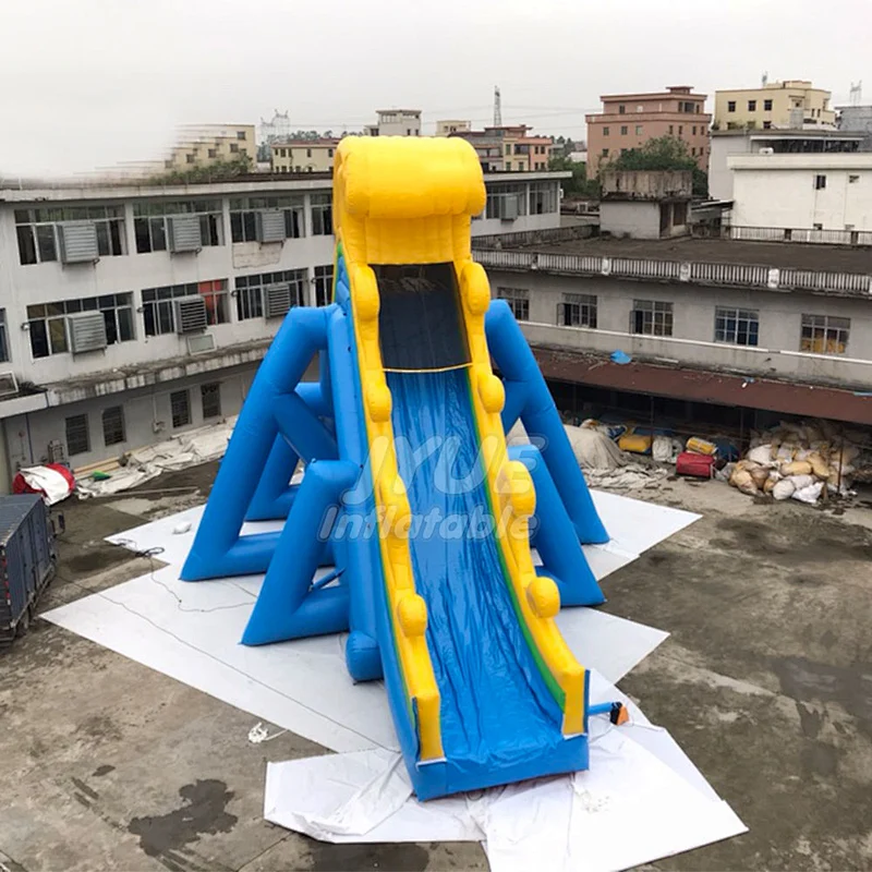 Commercial Yellow And Blue Inflatable Stair Slide Summer Pool Slide ...