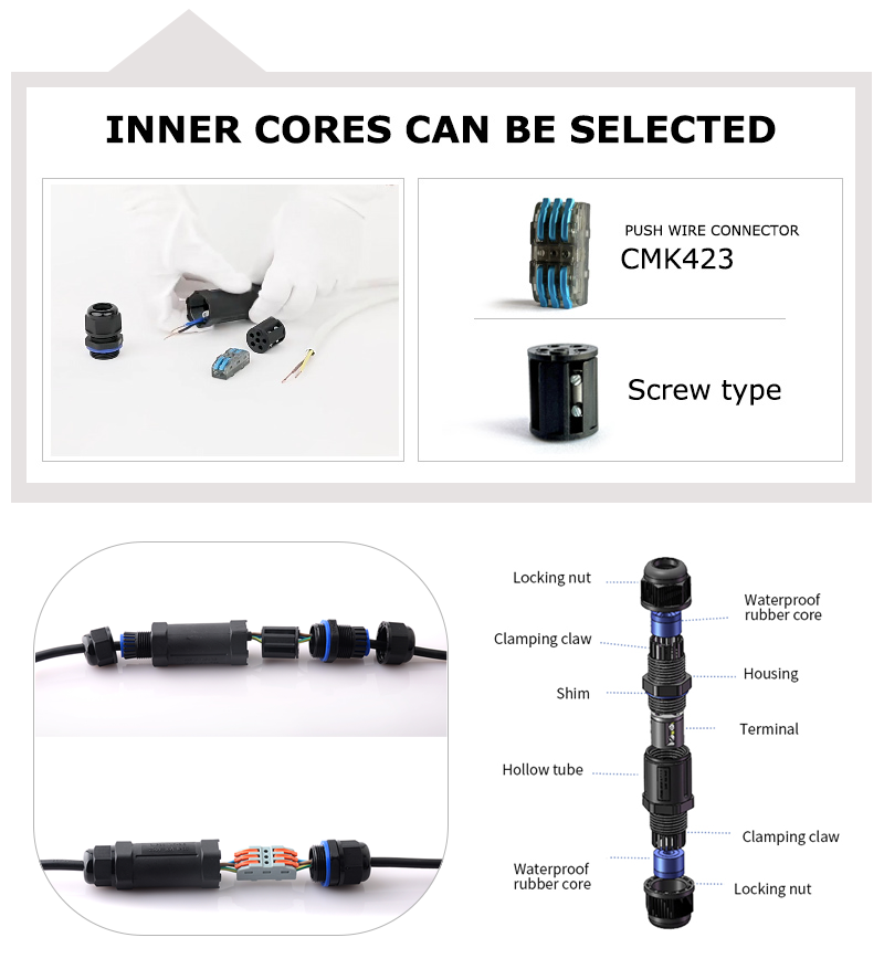 waterproof inline connector