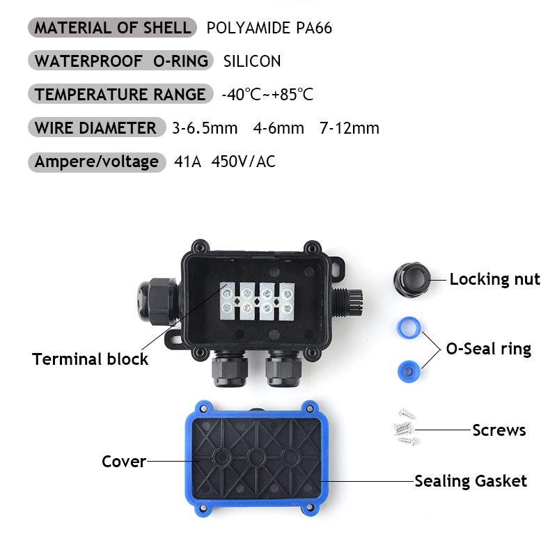 4 way waterproof junction box