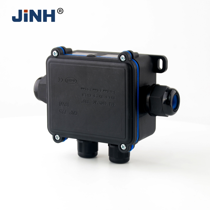 black weatherproof electrical box