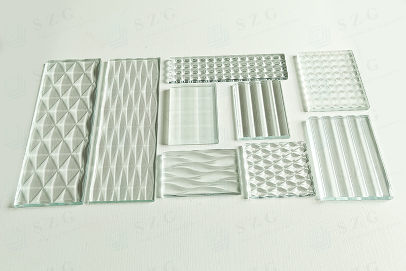Cut to size fluted ribbed tempered laminated reeded glass