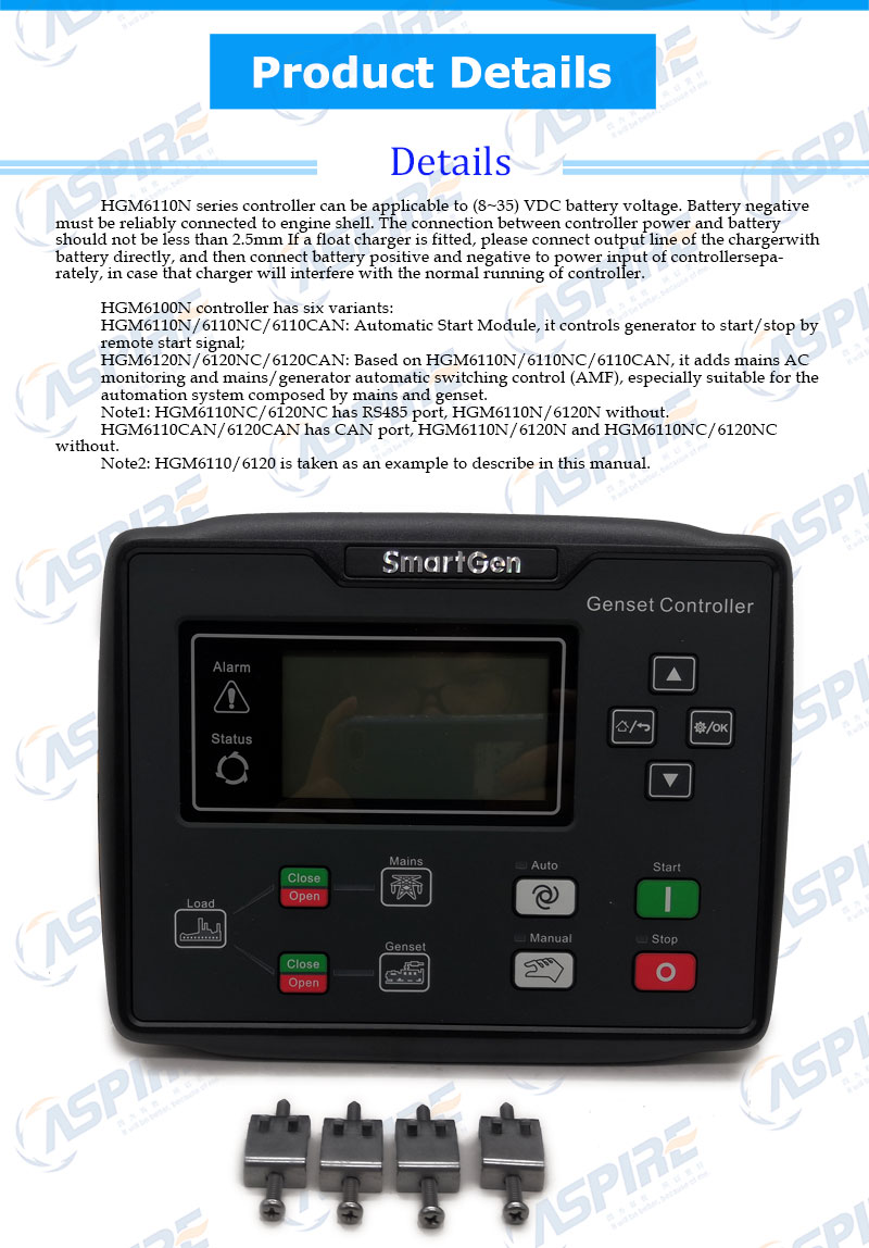 HGM SeriesSmartgen HGM6120NC Intelligent Remote Automatic Monitoring ...