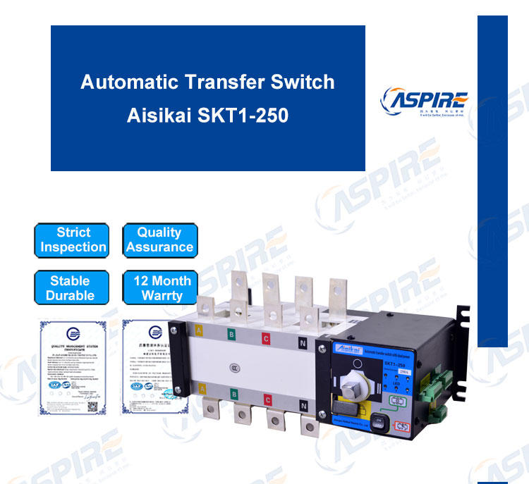 ATSAisikai SKT1-250 Generator ATS 250A 4P Automatic Transfer Switch