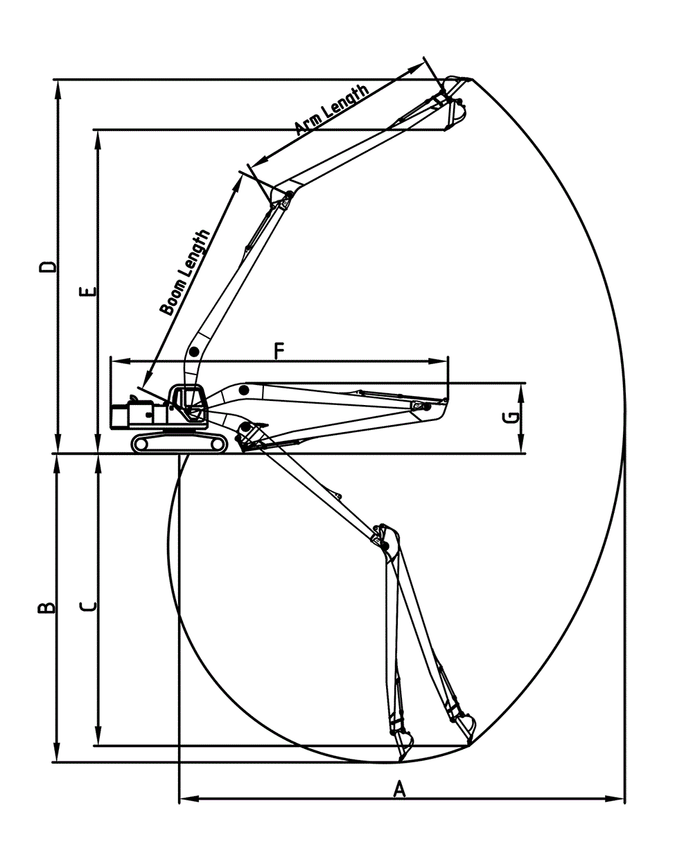 excavator Volvo EC210/EC240 long reach boom arm XIAMEN DOOZER ...