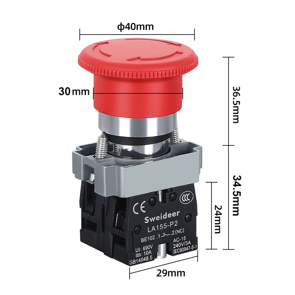 Elevator Emergency Stop Button XB2-BS544