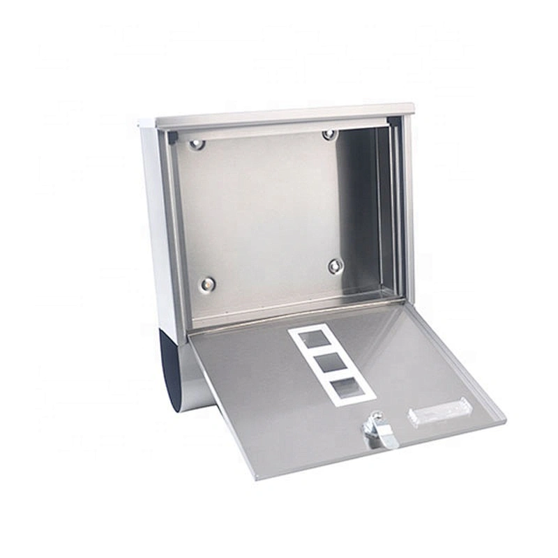 Outdoor stainless steel newspaper letter PVC inside lockable mail box ...