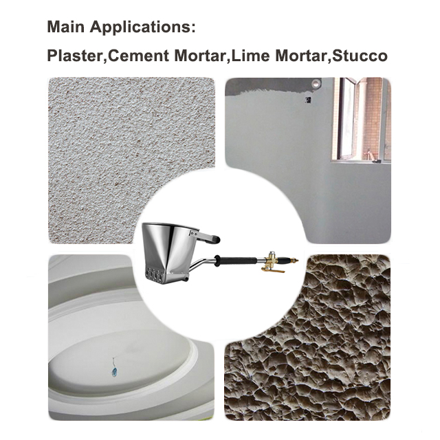 cement spray concrete spray gun ,4 jet stucco sprayer