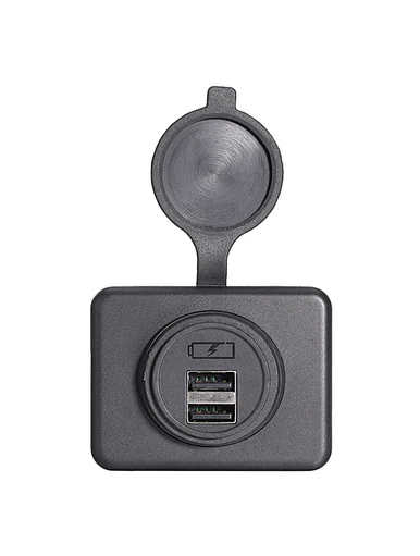 Surface mount 12V USB wall socket caravan plug