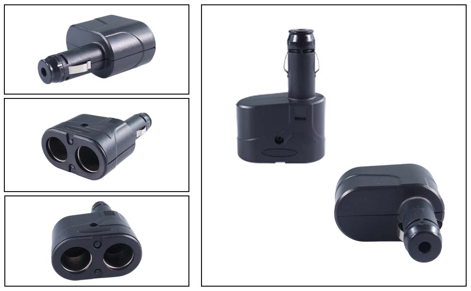 2 Prong 12V plug cigarette lighter adapter socket car Manufacturer | DAMAVO