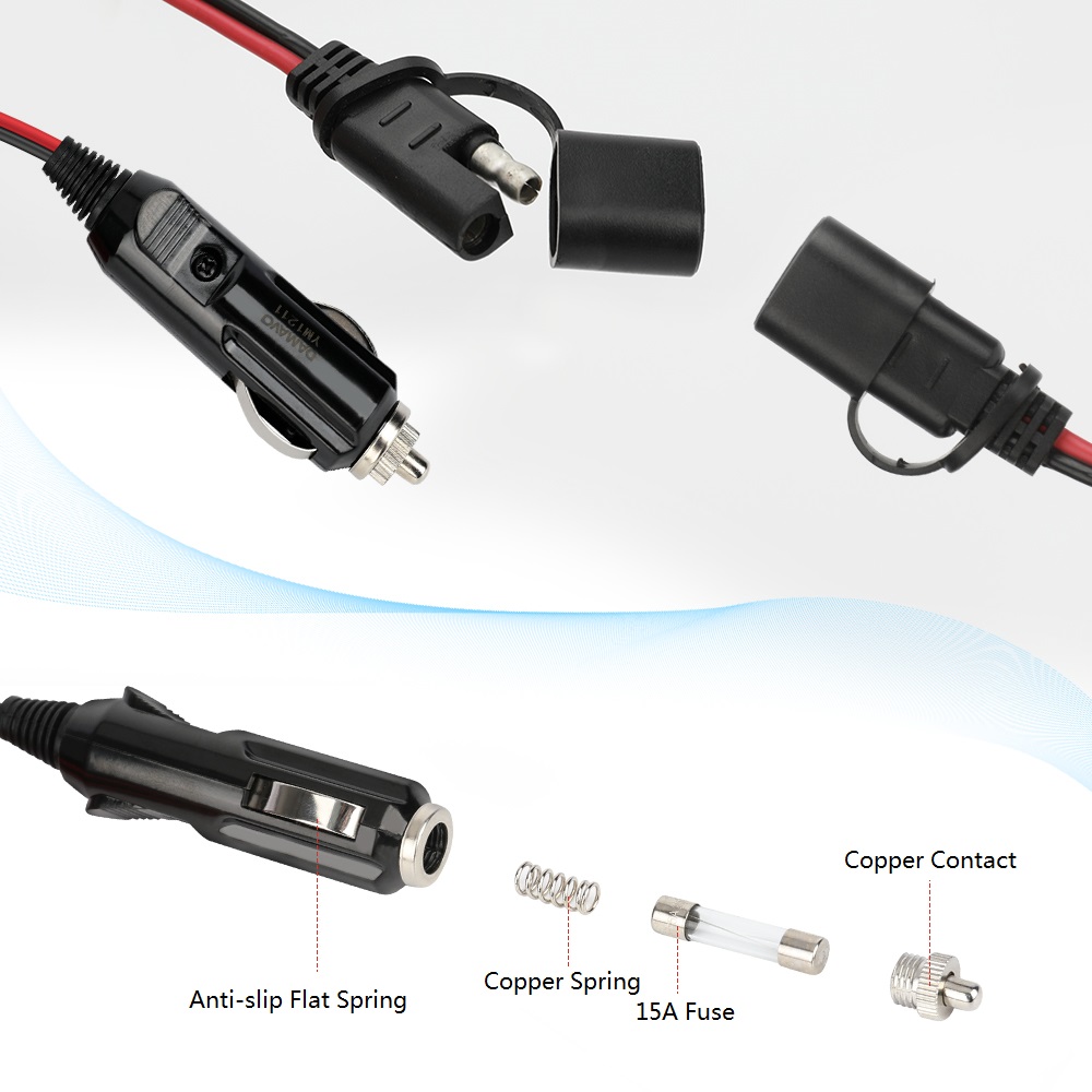 Heavy duty 12 volt power outlet Cigarette lighter car extension 12V ...