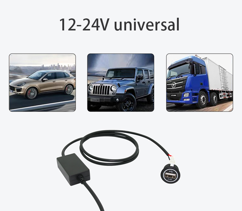 Car Dash Mount USB Port Charger Extension Cable - DAMAVO