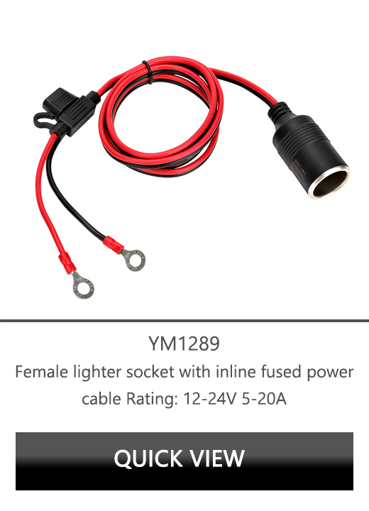 Heavy duty 12 volt power outlet Cigarette lighter car extension 12V ...