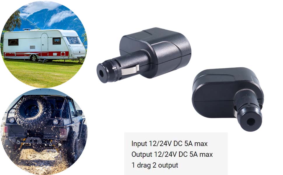 2 Prong 12V plug cigarette lighter adapter socket car Manufacturer | DAMAVO