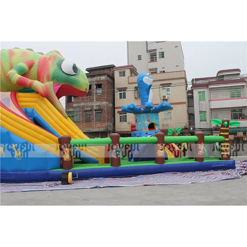 inflatable playground , inflatable chameleon slide playground ...