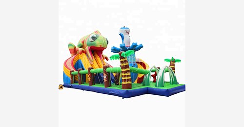Customized Chameleon Slide Inflatable Children's Colorful Playground ...