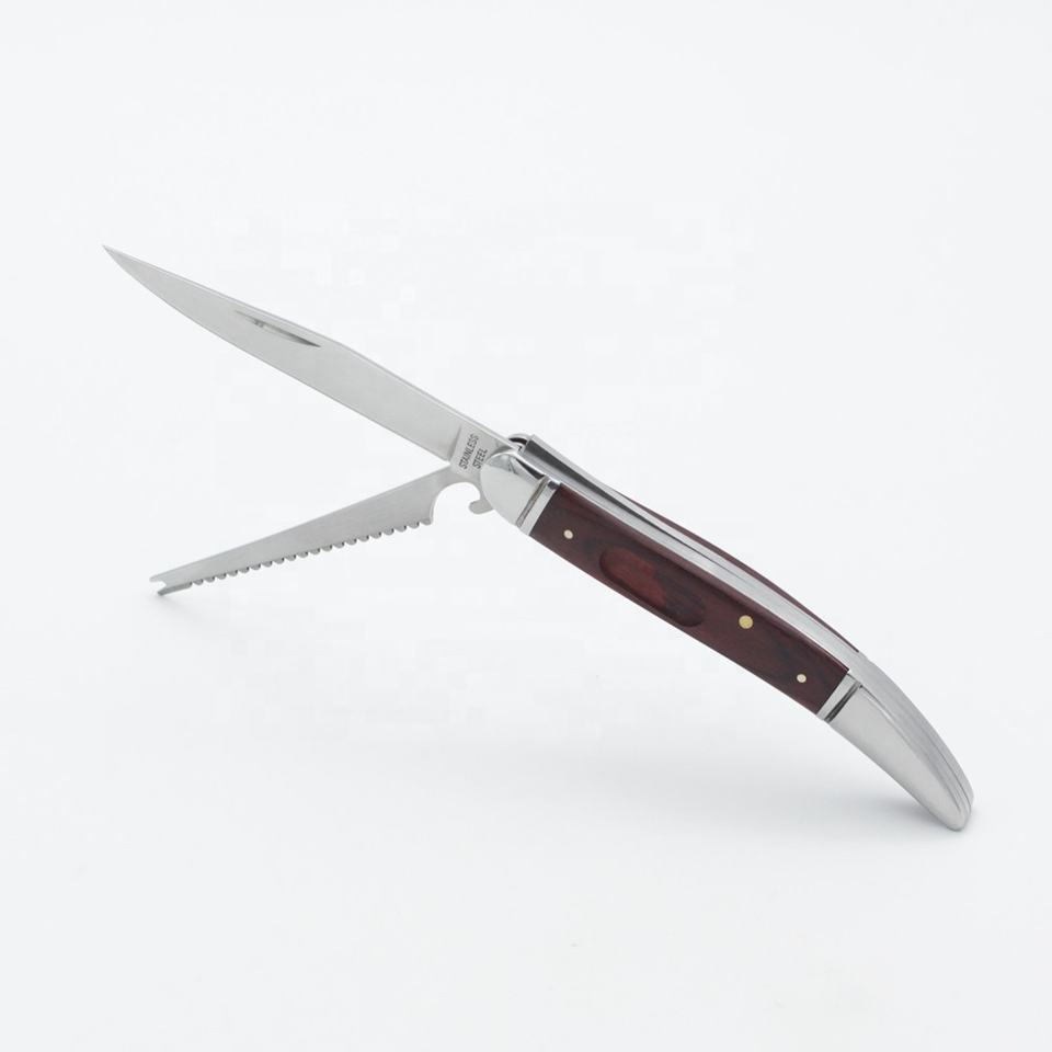 stainless steel double blade pocket knife