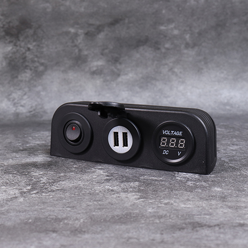 12V USB socket flush mount with switch auto voltmeter Manufacturer | DAMAVO
