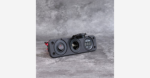 12 volt adapter socket car voltmeter gauge accessory power outlet in ...