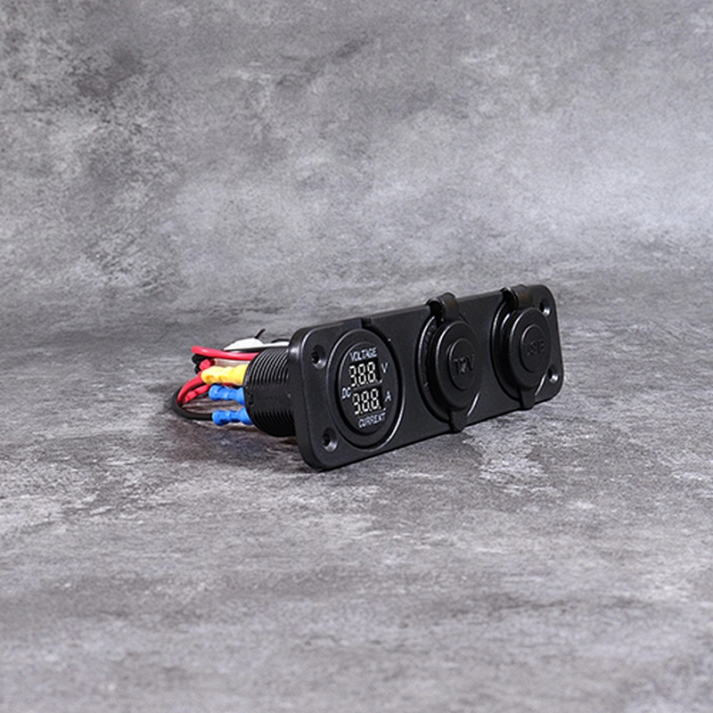 Heavy duty 12 volt power outlet car charger with USB C port ...