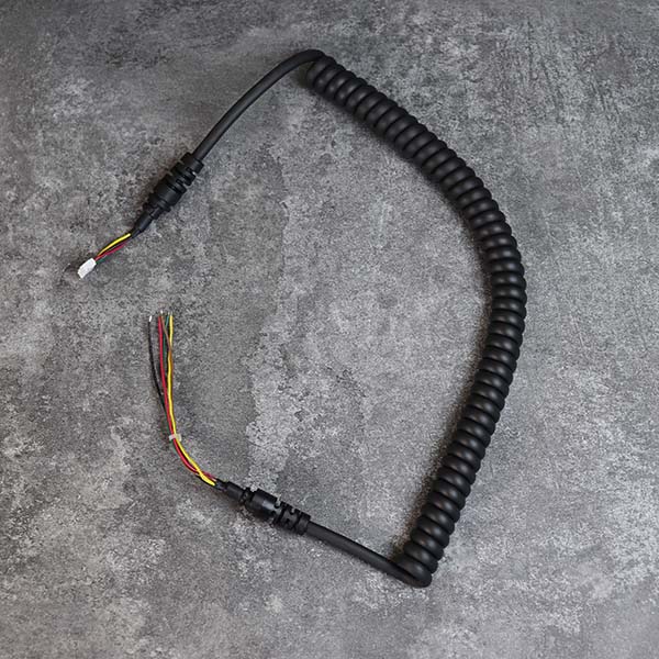 Coiled extension cable spiral coiled power braided coiled cable ...