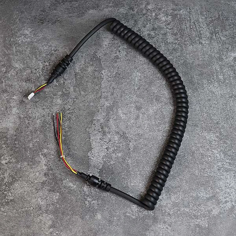 Coiled extension cable spiral coiled power braided coiled cable ...