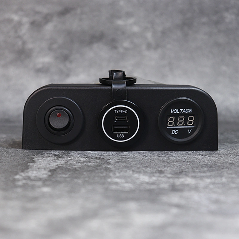 Marine USB socket 12V digital voltmeter gauge Manufacturer | DAMAVO
