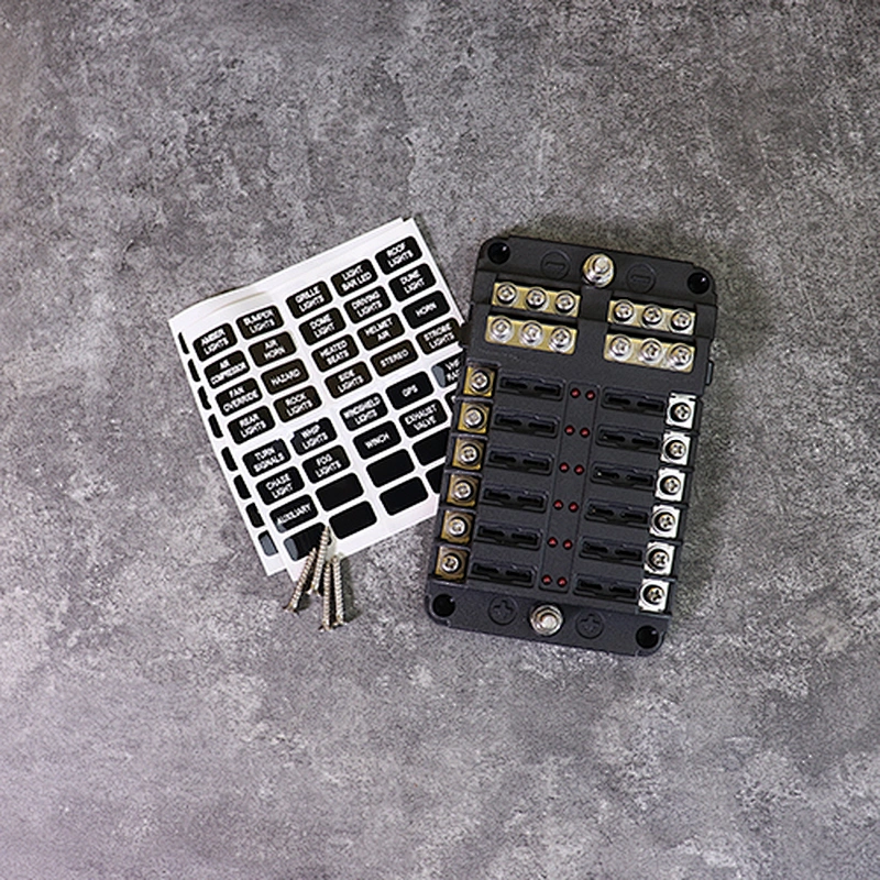 12 way fuse block 12V DC fuse box screw cap fuse holder Manufacturer ...