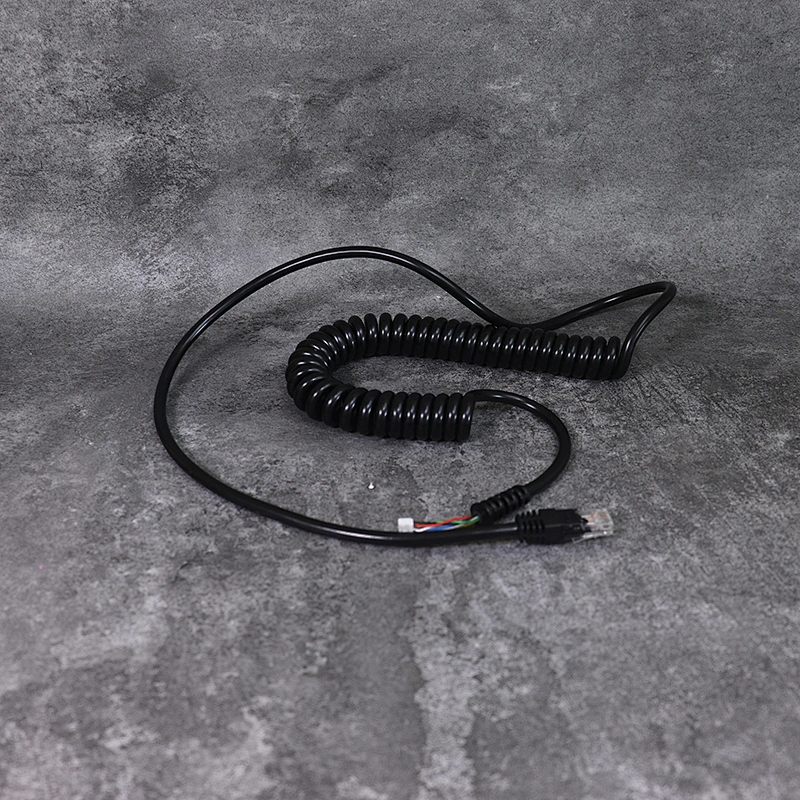 Coiled ethernet cable RG45 Cable spiral Manufacturer | DAMAVO