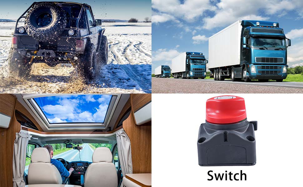 heavy duty battery disconnect master switch 12V battery isolator switch ...