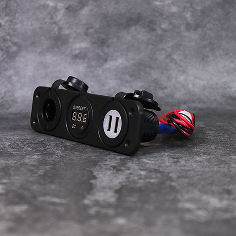 12V DC outlet USB plug for car power supply cigarette lighter socket ...