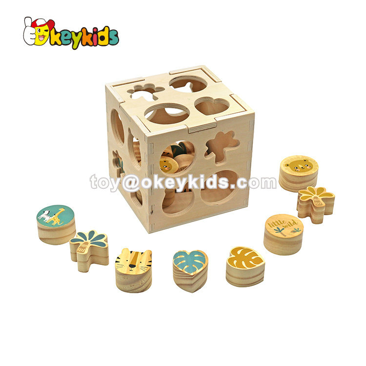 Customized wooden shape blocks sorting box- Wenzhou Times Arts&Crafts