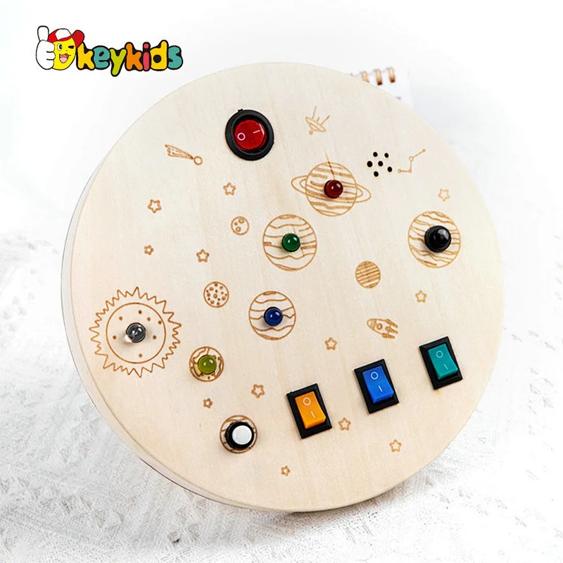 Educational learning sensory light up button switch board toy for kids ...