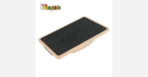 Professional anti slip roller office wooden wobble board for under desk ...