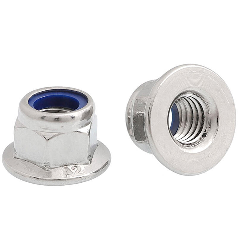 ISO7043 Stainless Steel Flange Nylon Insert Lock Nut Hexagon Nut from ...