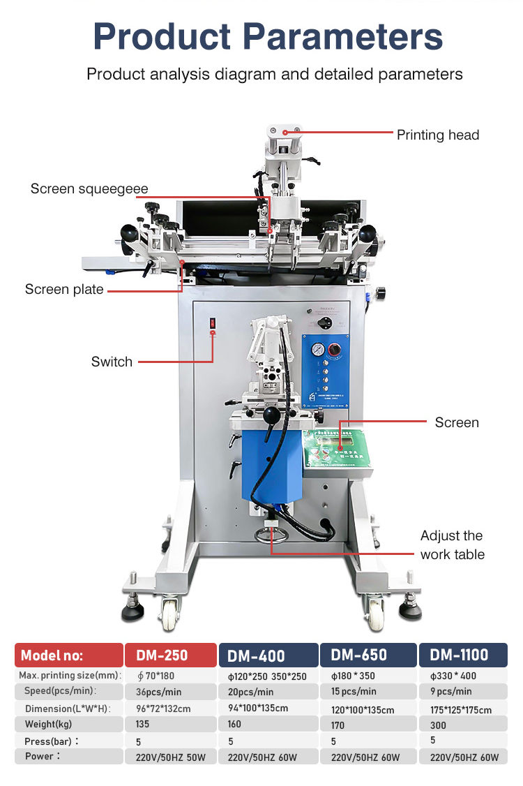 high quality semi auto screen printing machine