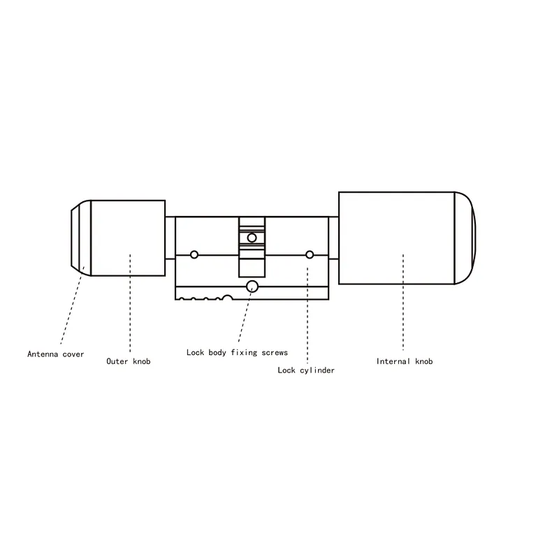 Lora smart cylinder lock intelligent easy replace traditional ...