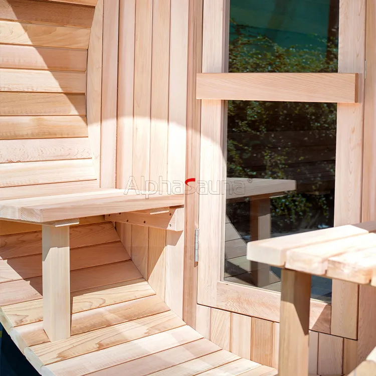 Large 4 Person Cedar Outdoor Sauna Customize - Huizhou Alpha Sauna Swimming Pool Equipment Co., Ltd.
