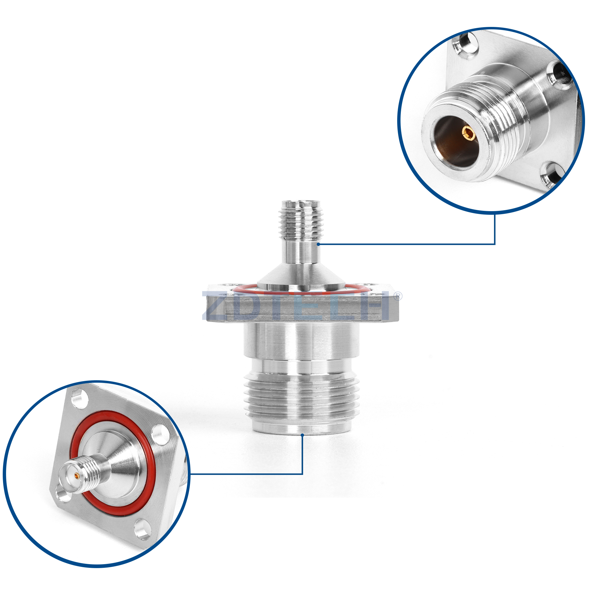 SHENZHEN ZD TECH CO., LTD ZD Brand N Female to Sma female flange type ...