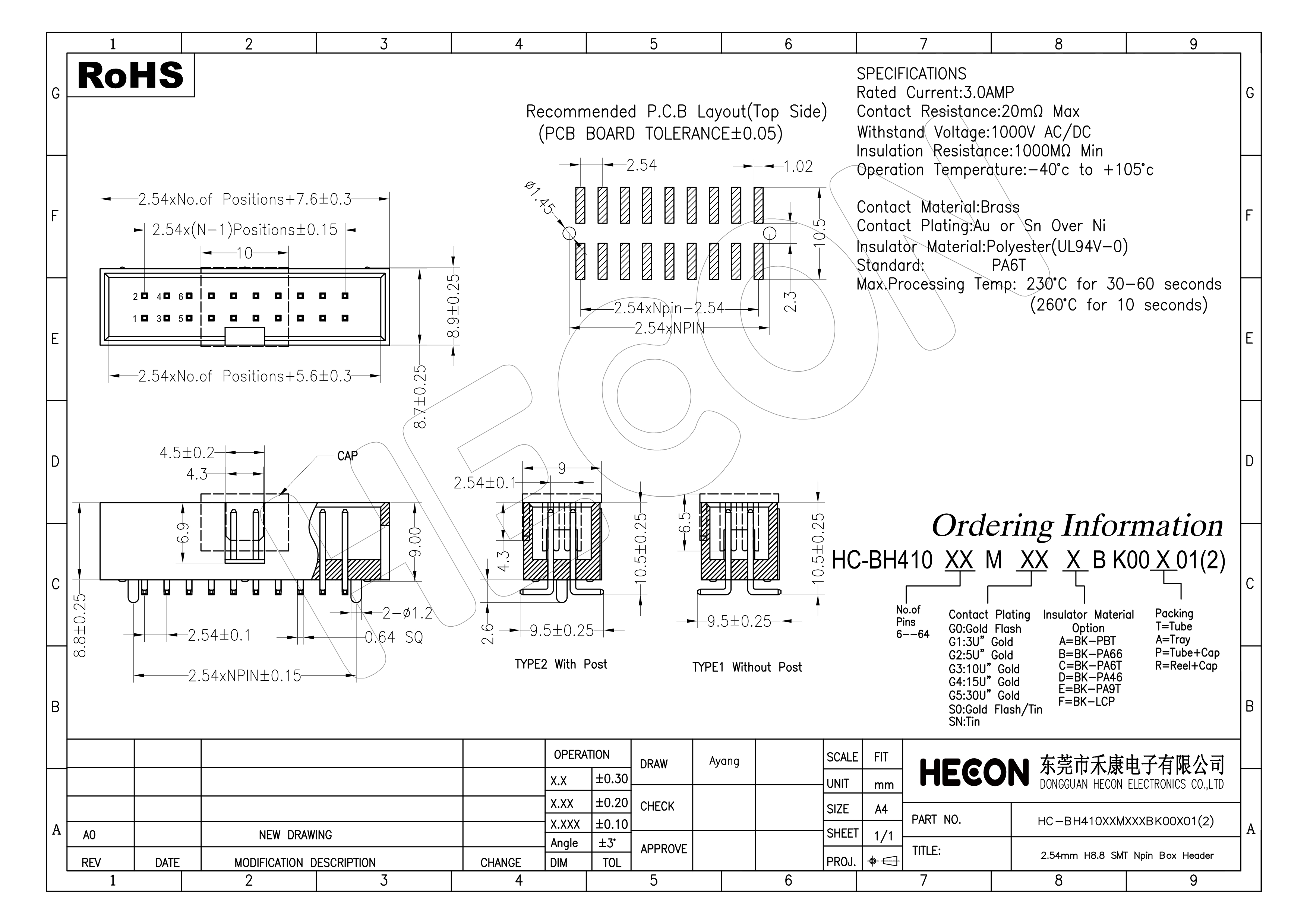 Wire to Board Connector-box headerIHECON&www.hecon-cable.com